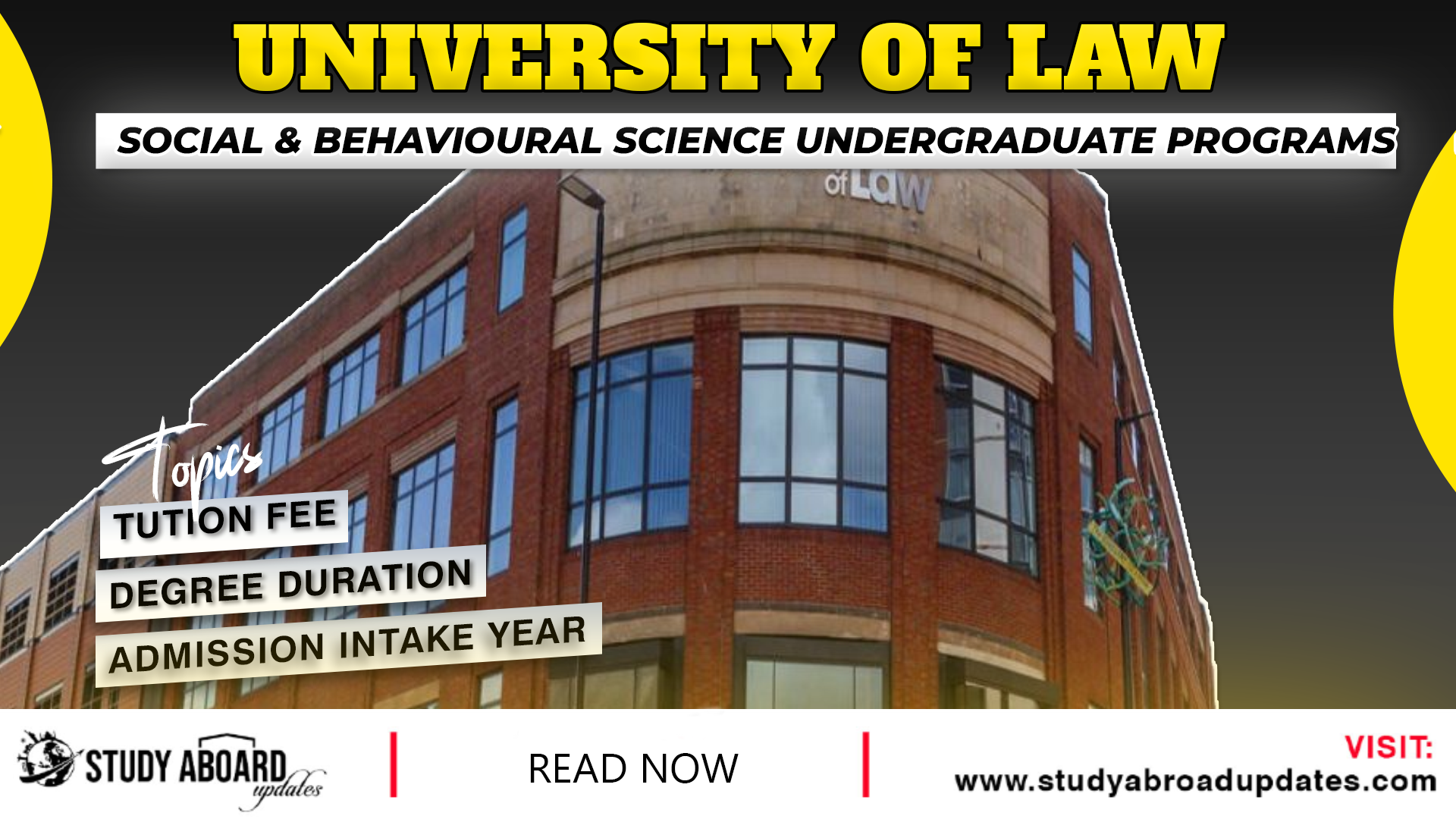University of Law Social & Behavioural Science Undergraduate Programs