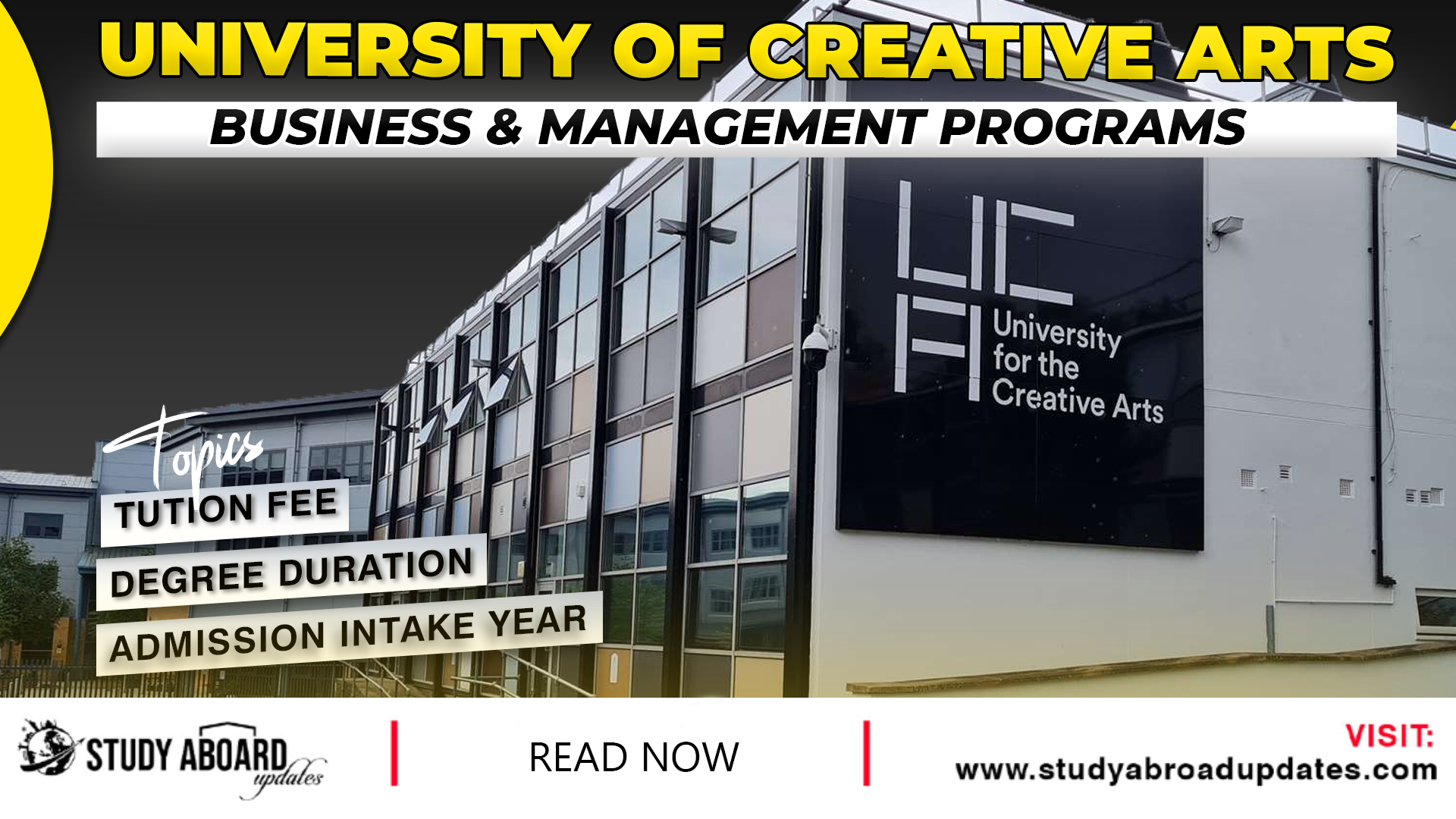 University for the Creative Arts Business & Management Programs