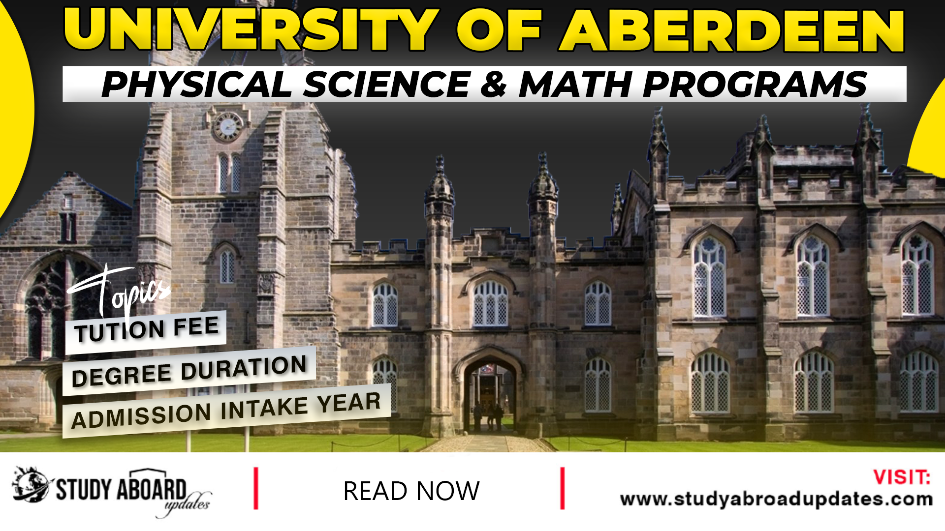 University of Aberdeen Physical Science & Math Programs