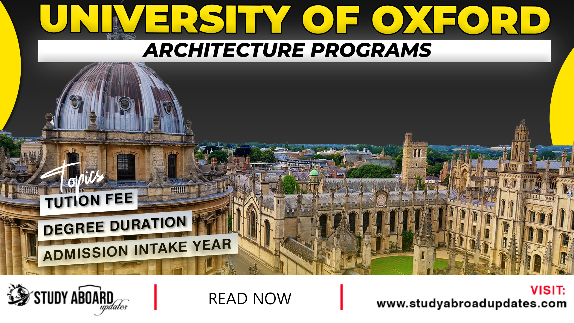 University of Oxford Architecture Programs