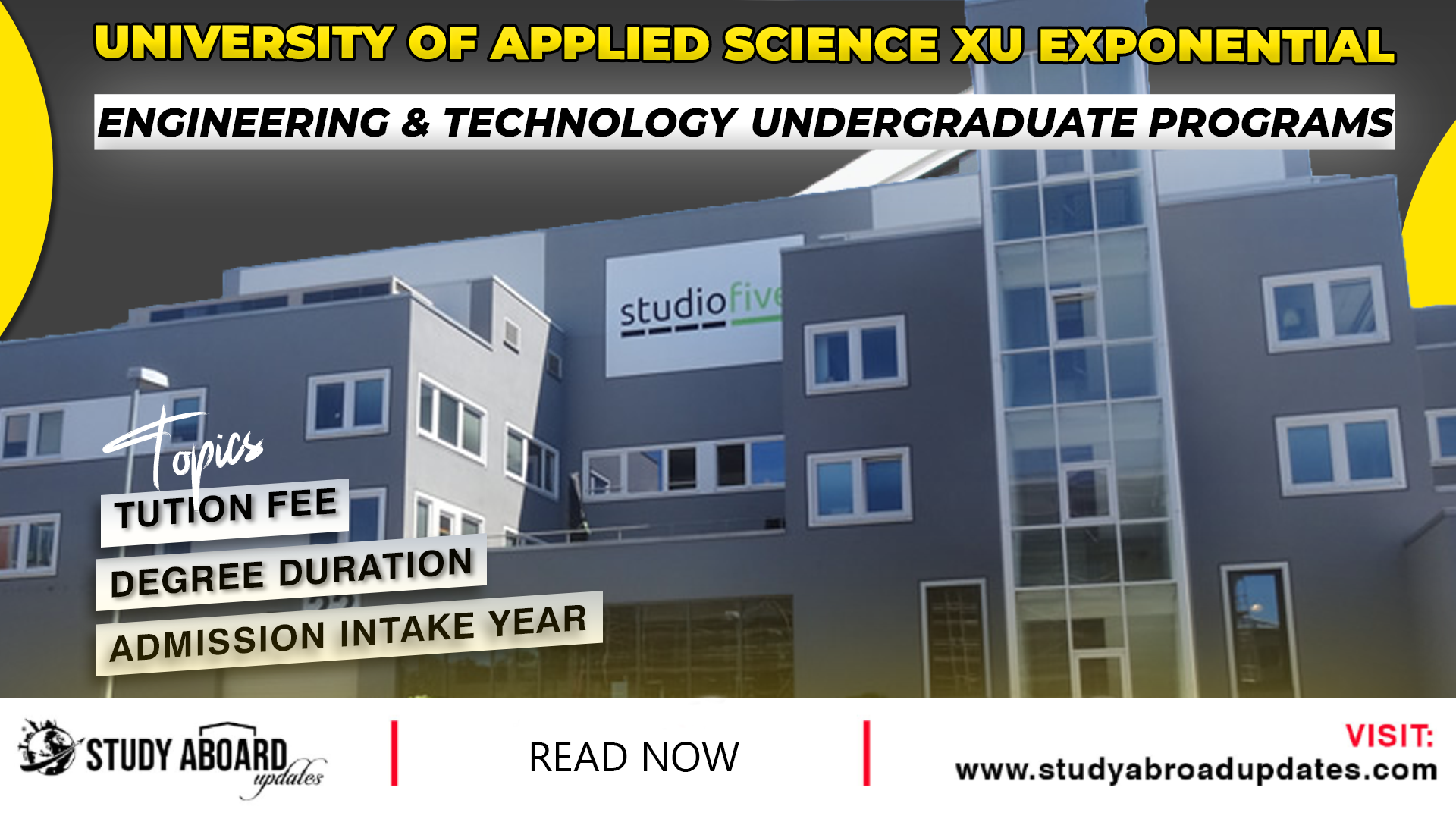 University of Applied Science XU Exponential Engineering & Technology Programs