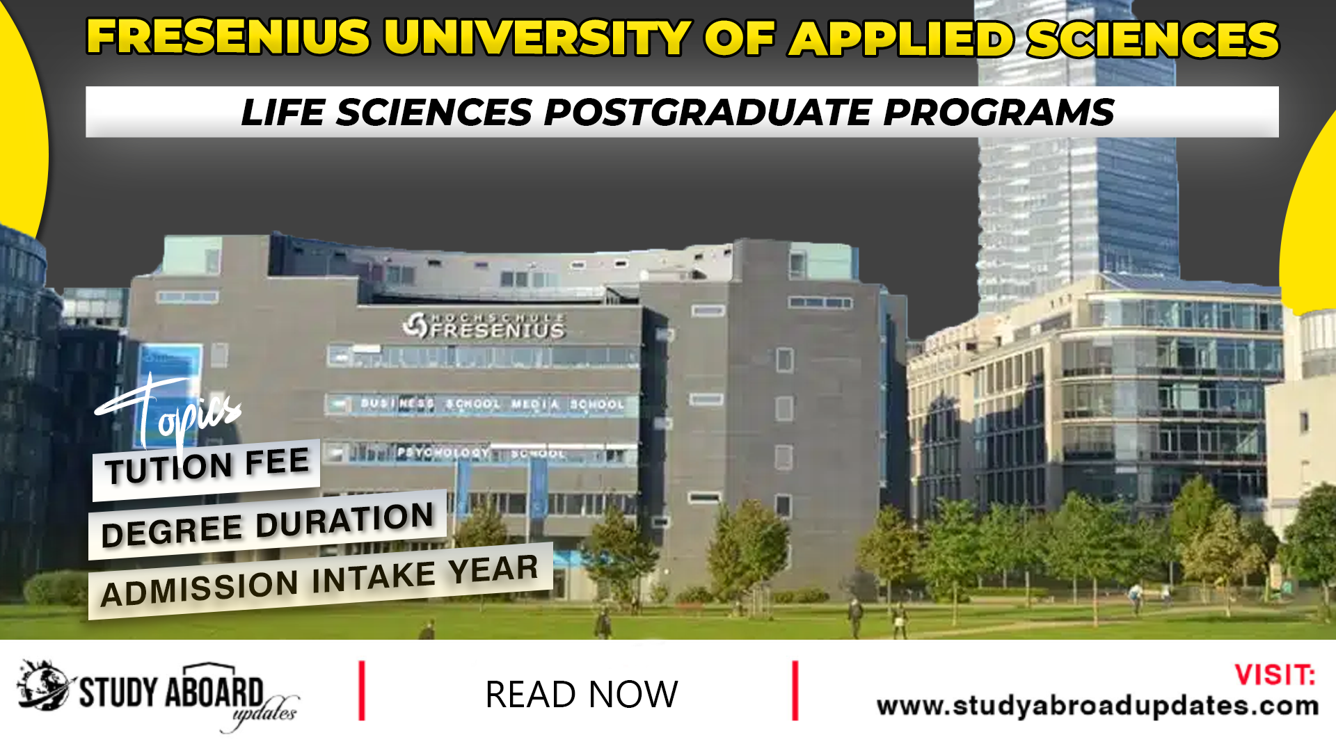 Fresenius University of Applied Sciences Life Sciences Programs