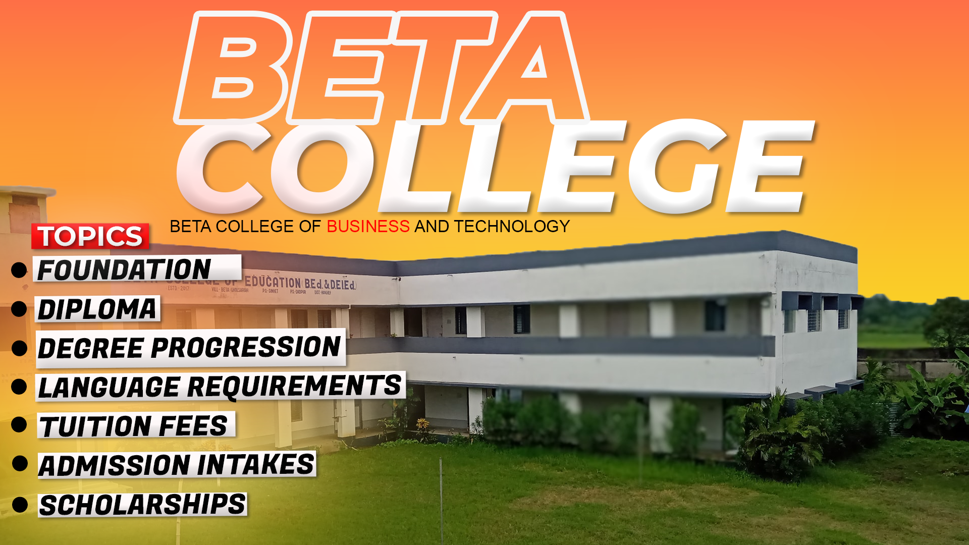 Beta College: Ranking, Fees & Courses | Study Abroad Updates