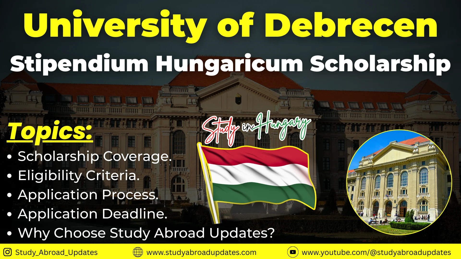 Stipendium Hungaricum Scholarship | University of Debrecen