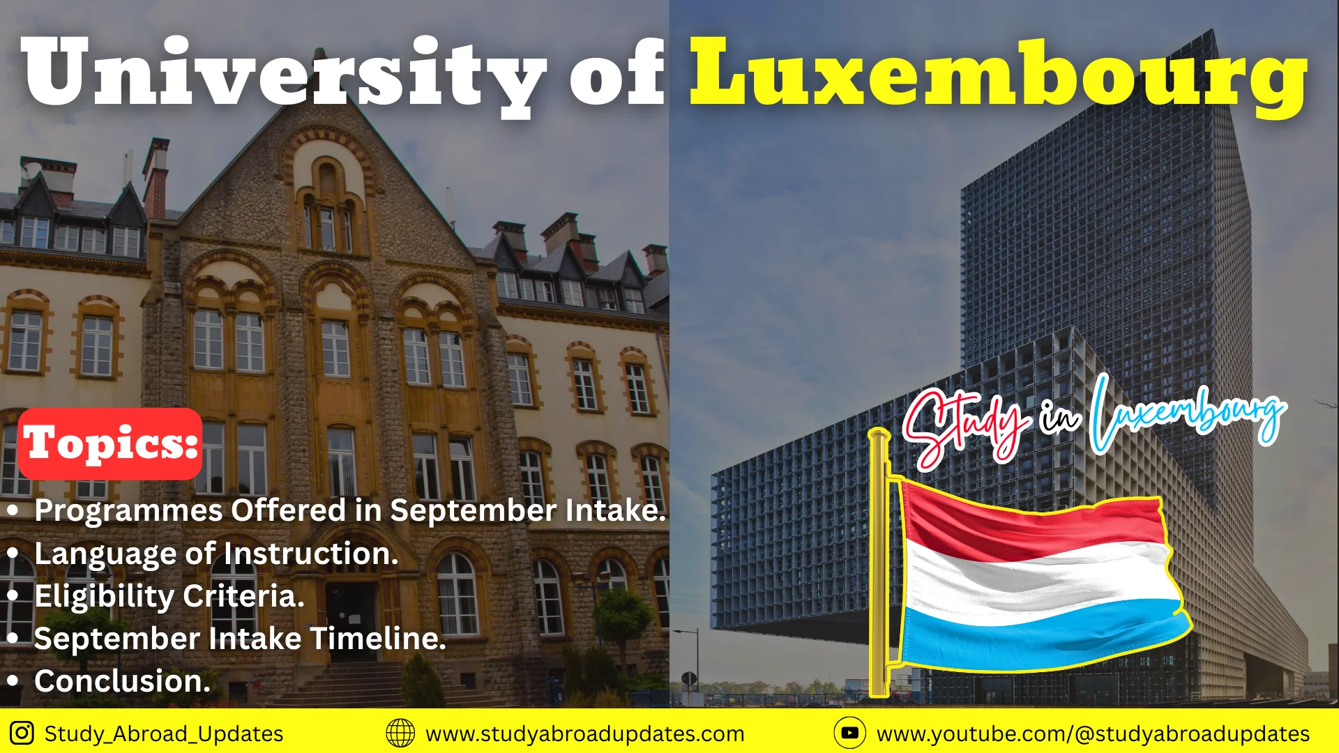 University of Luxembourg | Study Abroad Updates