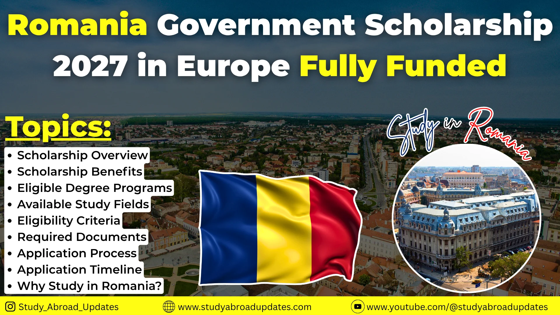 Romania Government Scholarship 2027 in Europe | Fully Funded - Study ...